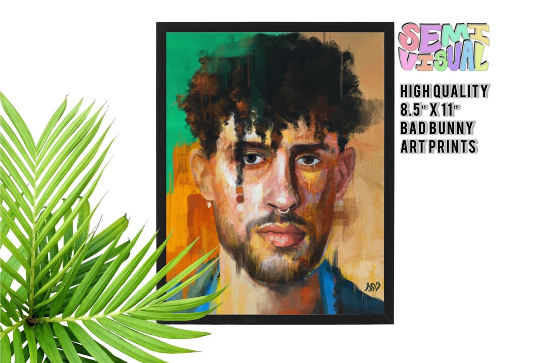 Bad Bunny Art Print - Etsy