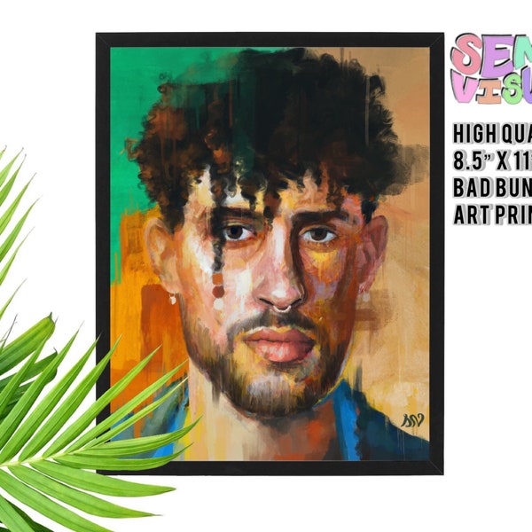 Bad Bunny Art Painting - Etsy