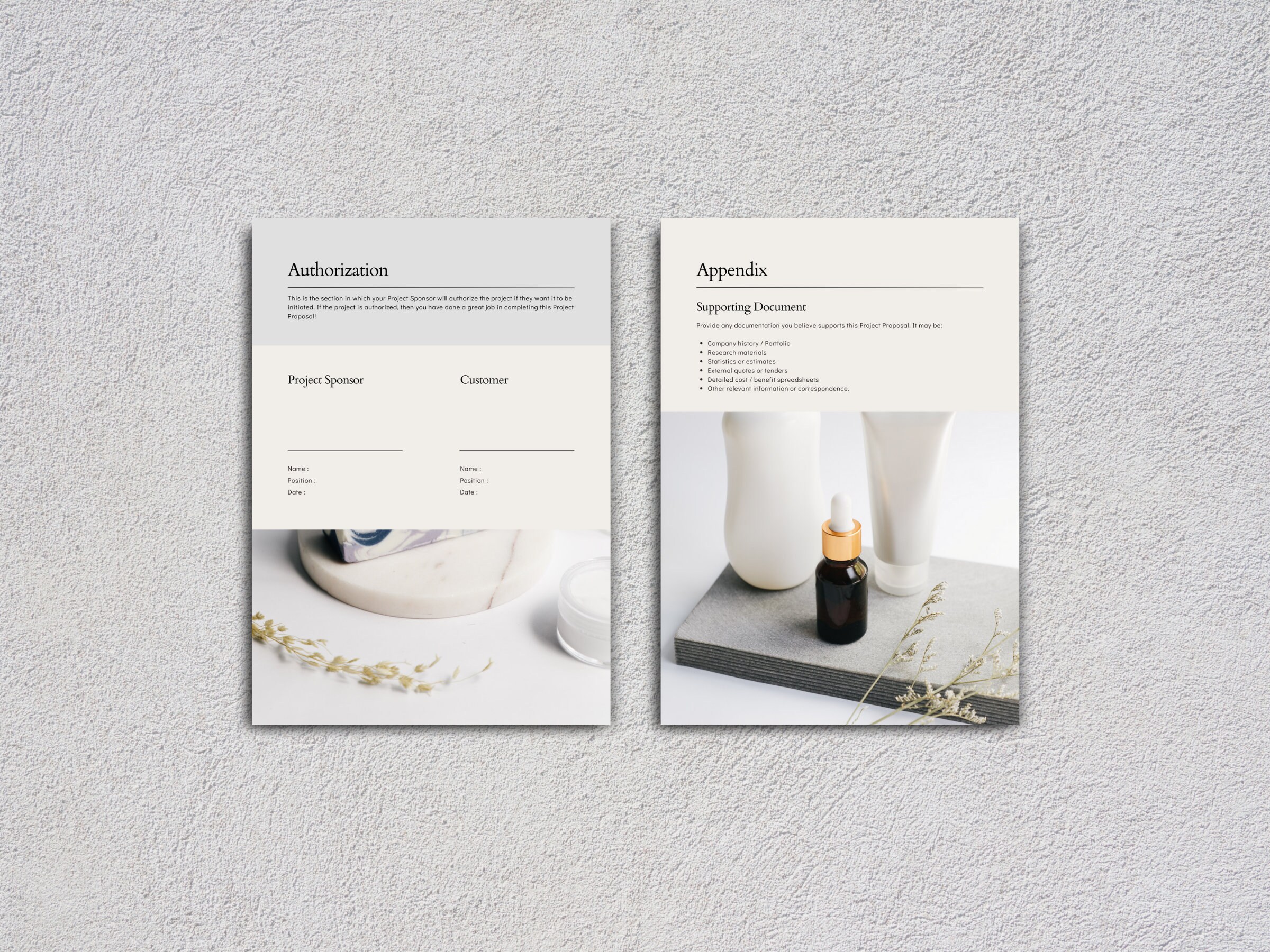Warm Beige Project Proposal Template Business Proposal - Etsy