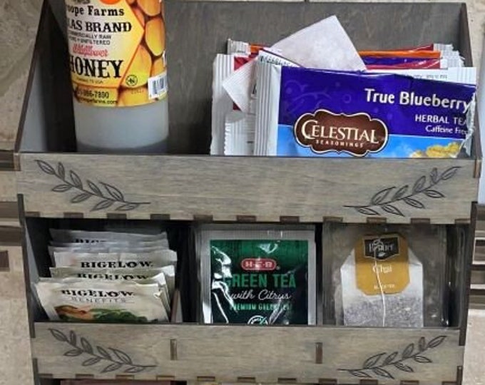 TEA TIME Wooden Tea Bag Box With 9 Compartments, Tea Bag Holder,tea ...