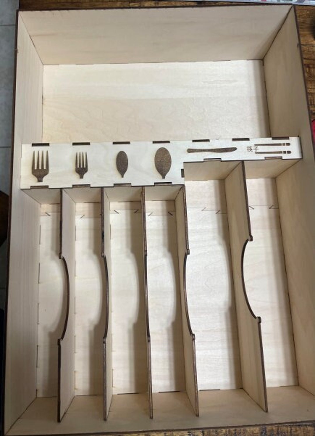 Utensil Holder Organizer (kitchen Drawer) 3mm and 3.175mm Laser Cut ...