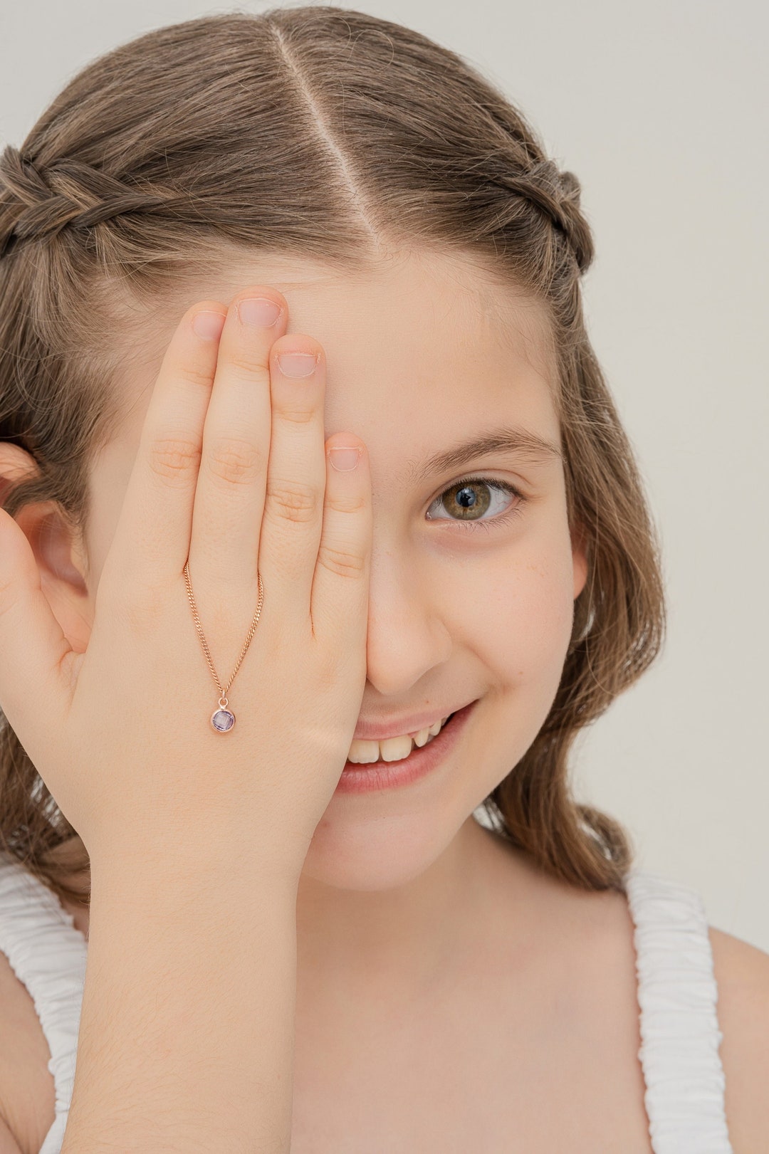 Custom Kids Birthstone Necklace • Silver|gold Filled|rose Gold Filled ...