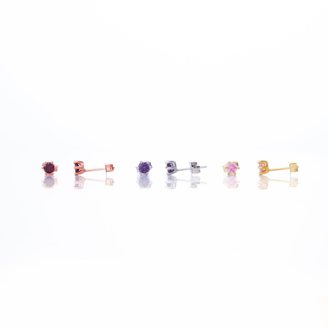 Custom Birthstone Stud Earrings for Babies or Kids • Little Girls ...