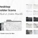 Marble Desktop Folder Icons for Mac, Minimal Black and White Desktop ...