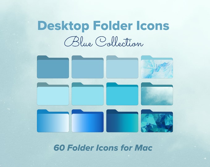 Desktop Folder Icons Blue - Aesthetic Mac Icons - PC Folder Icons ...