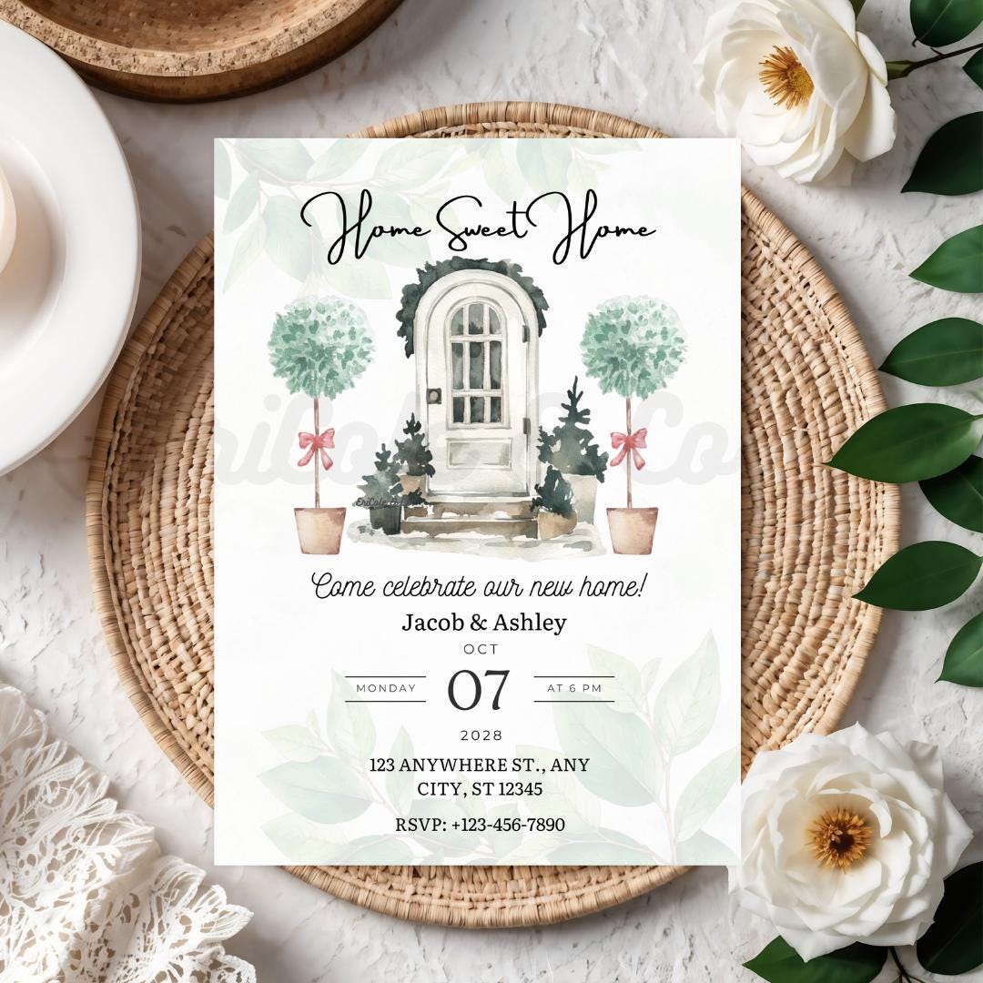 Editable Housewarming Template, New Home Party, Printable Housewarming ...