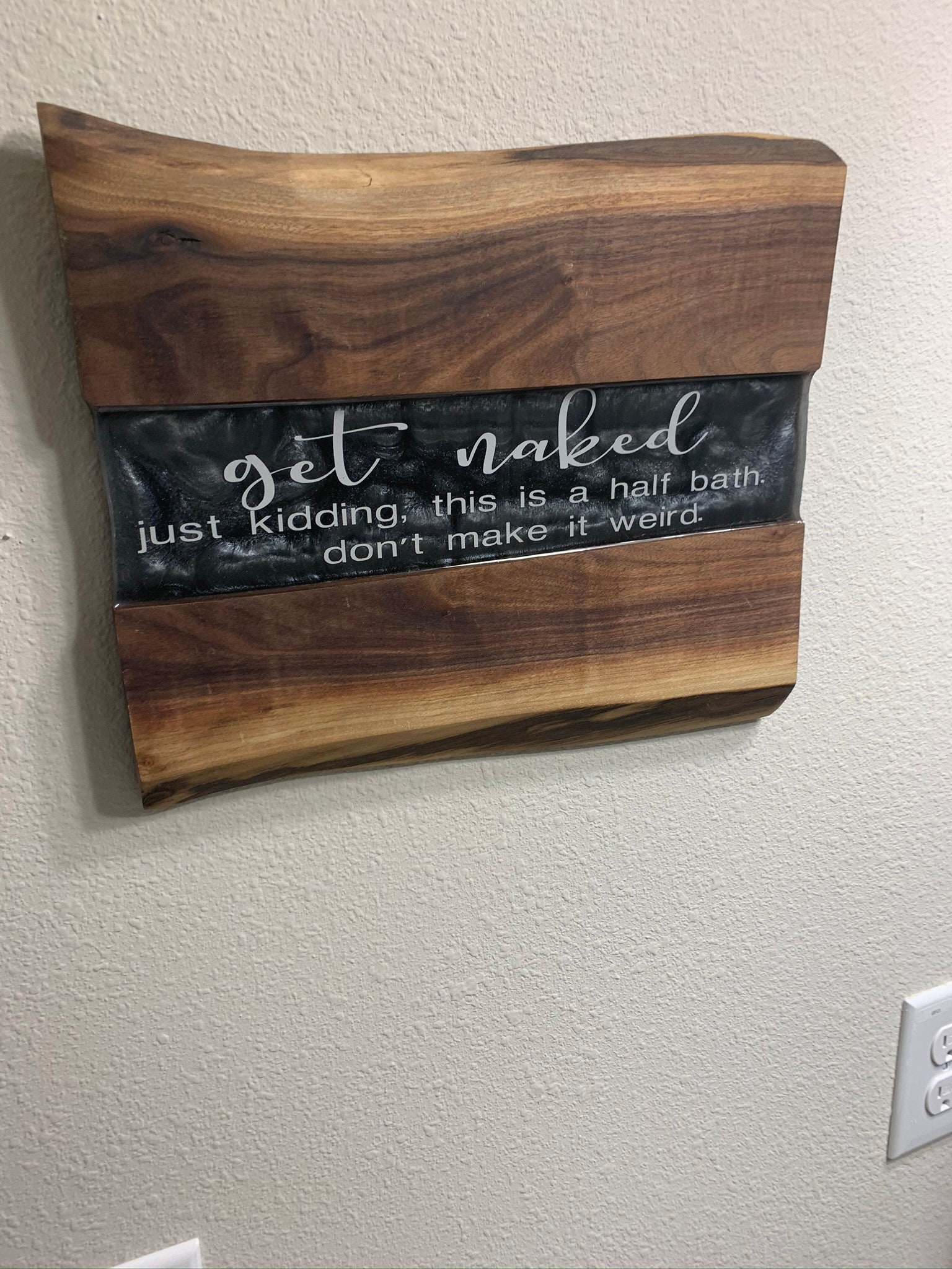 Live Edge Wood/epoxy Resin Wall Sign. - Etsy