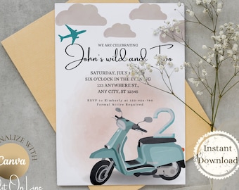 Scooter Birthday Invitation - Etsy