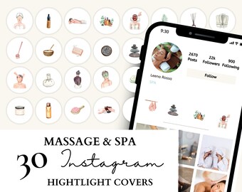 Instagram Highlight Covers for Massage Therapist Spa - Etsy