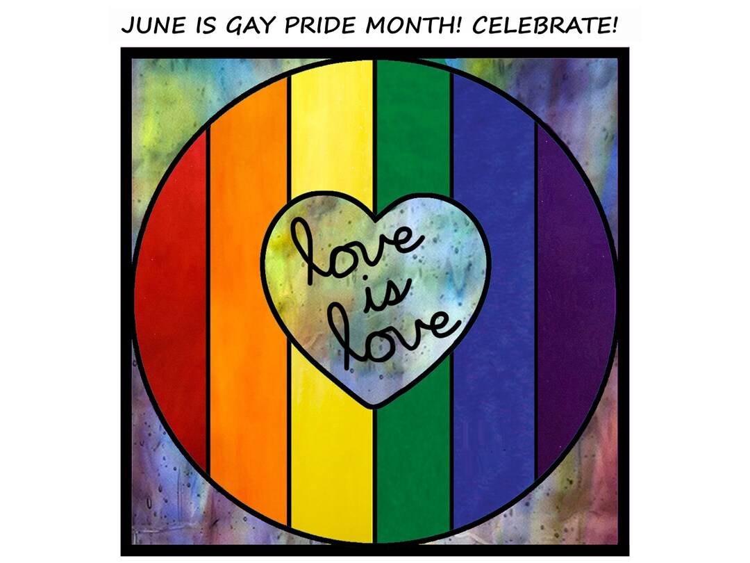 LGBTQ Stained Glass Pattern: Pride Month DIY Gift (PDF Download) - Etsy