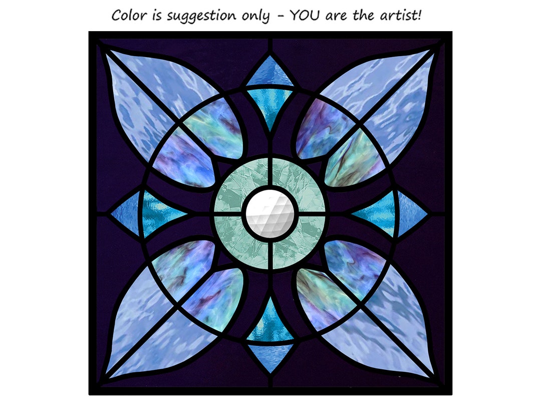 Pattern for Stained Glass Inspired by 19th Century Cathedral Windows ...