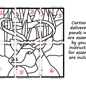 Big Buck Pattern for Stained Glass, Mosaics, Quilting, Needle Felting ...