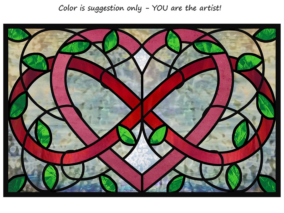 Heart Entwined With Infinity for Stained Glass, Mosaics, Quilting ...