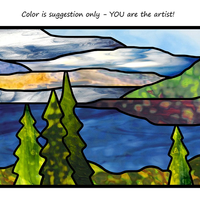 Lake Stain Glass - Etsy