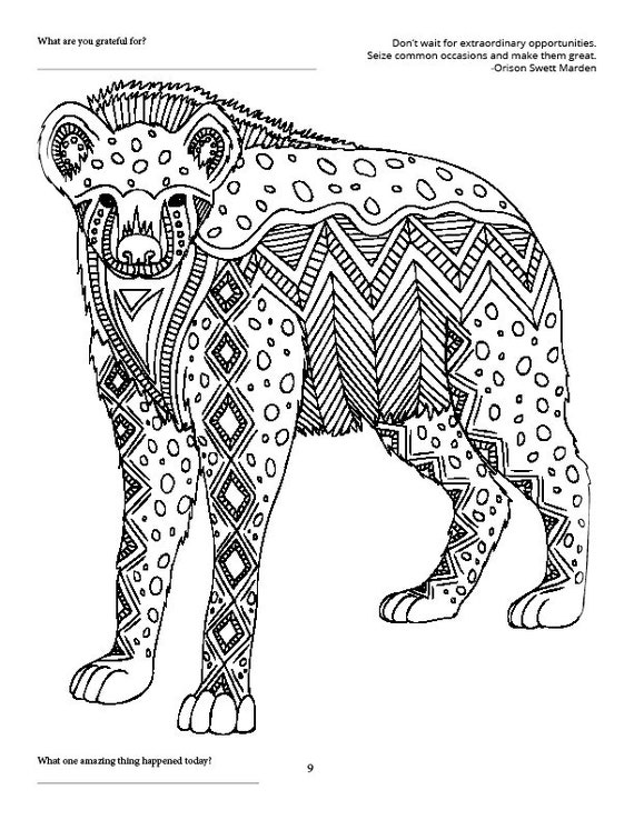 Wild Animal Coloring Pages Hard
