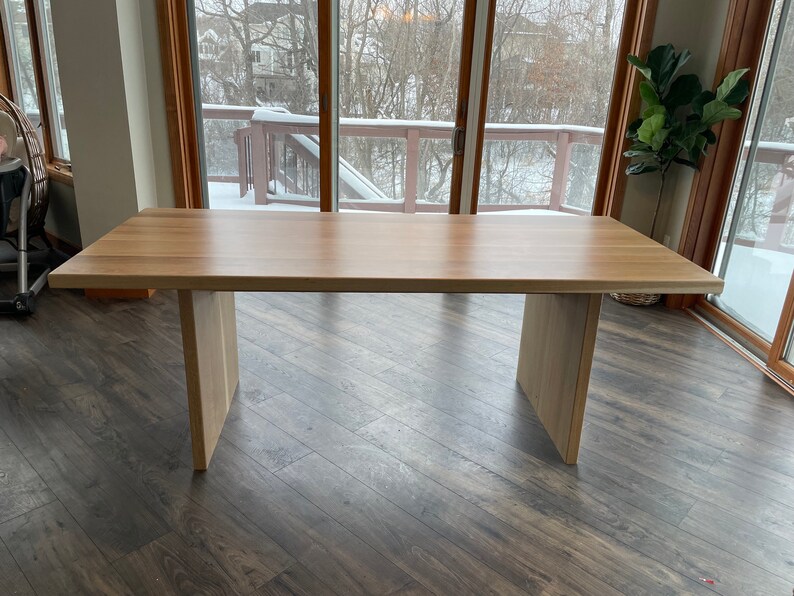 Solid White Oak Dining Table - Etsy