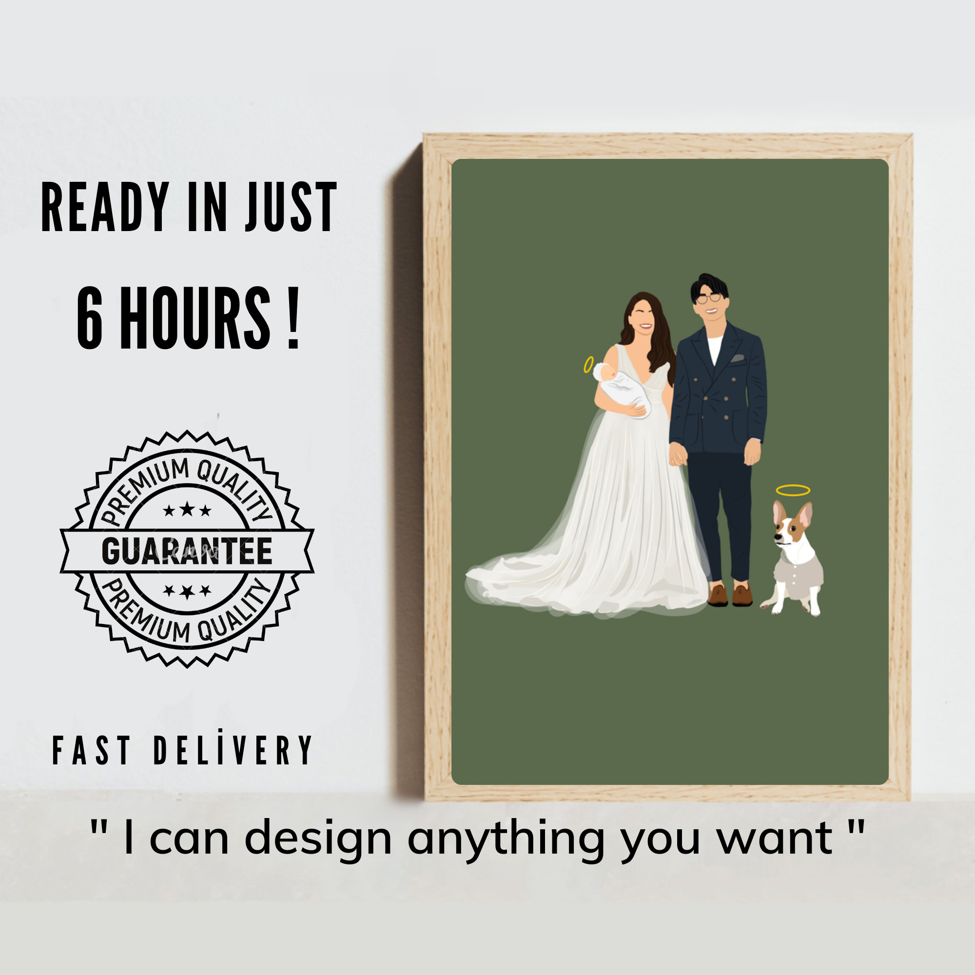 Faceless Wedding Portrait, Combin Photo Memorial Custom Line, Minimal ...