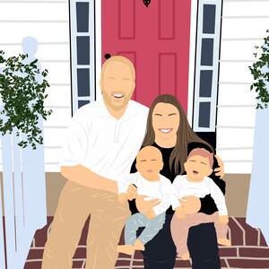 Faceless Portrait, Family Portrait , Custom Digital Illustration From ...