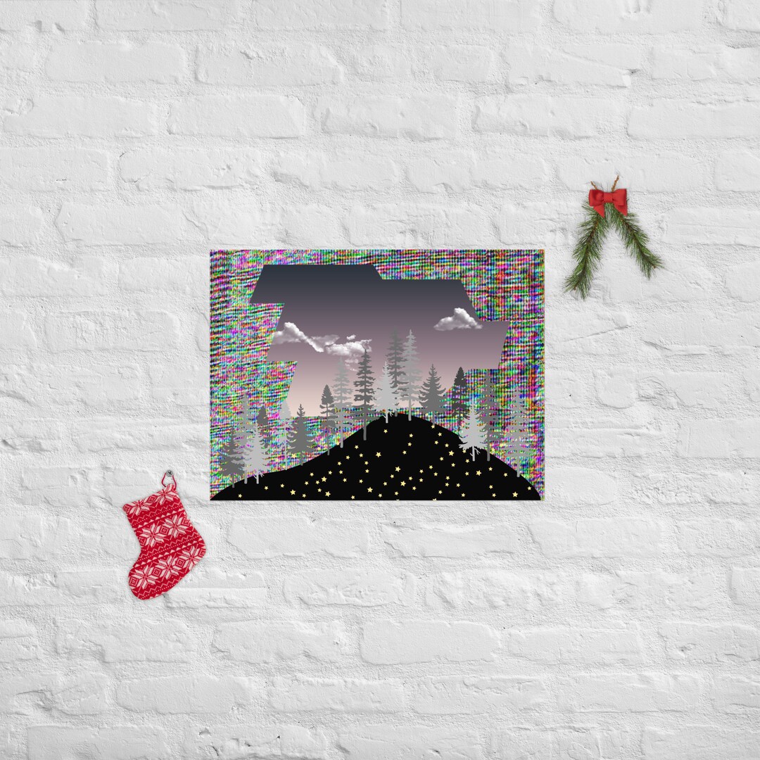 Original glitch Subliminal Poster - Etsy