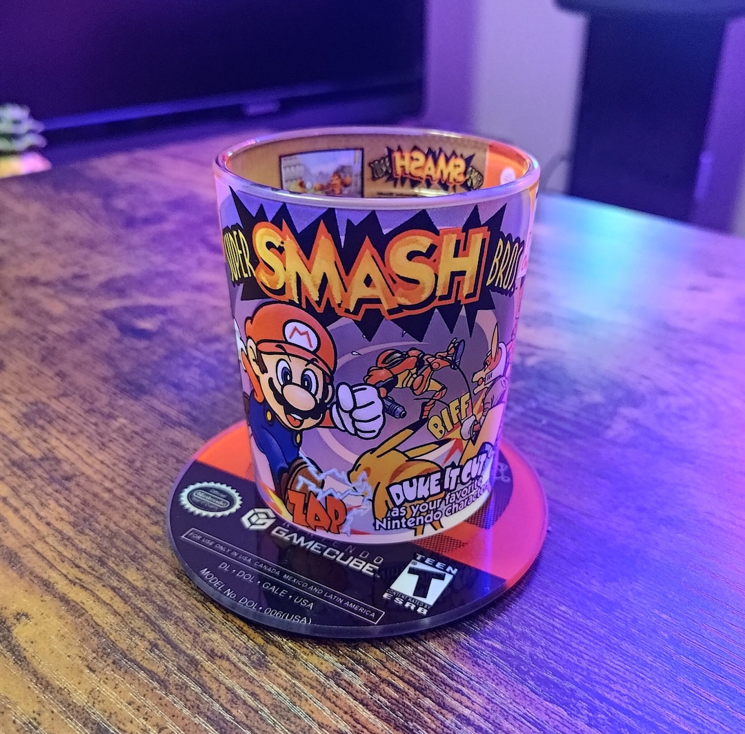 Super Smash Bros. Frosted Glass Whiskey Tumbler - Etsy