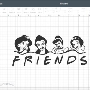 Princess Friends Svg, Svg File for Cricut, Printable Cut File, Vinyl ...