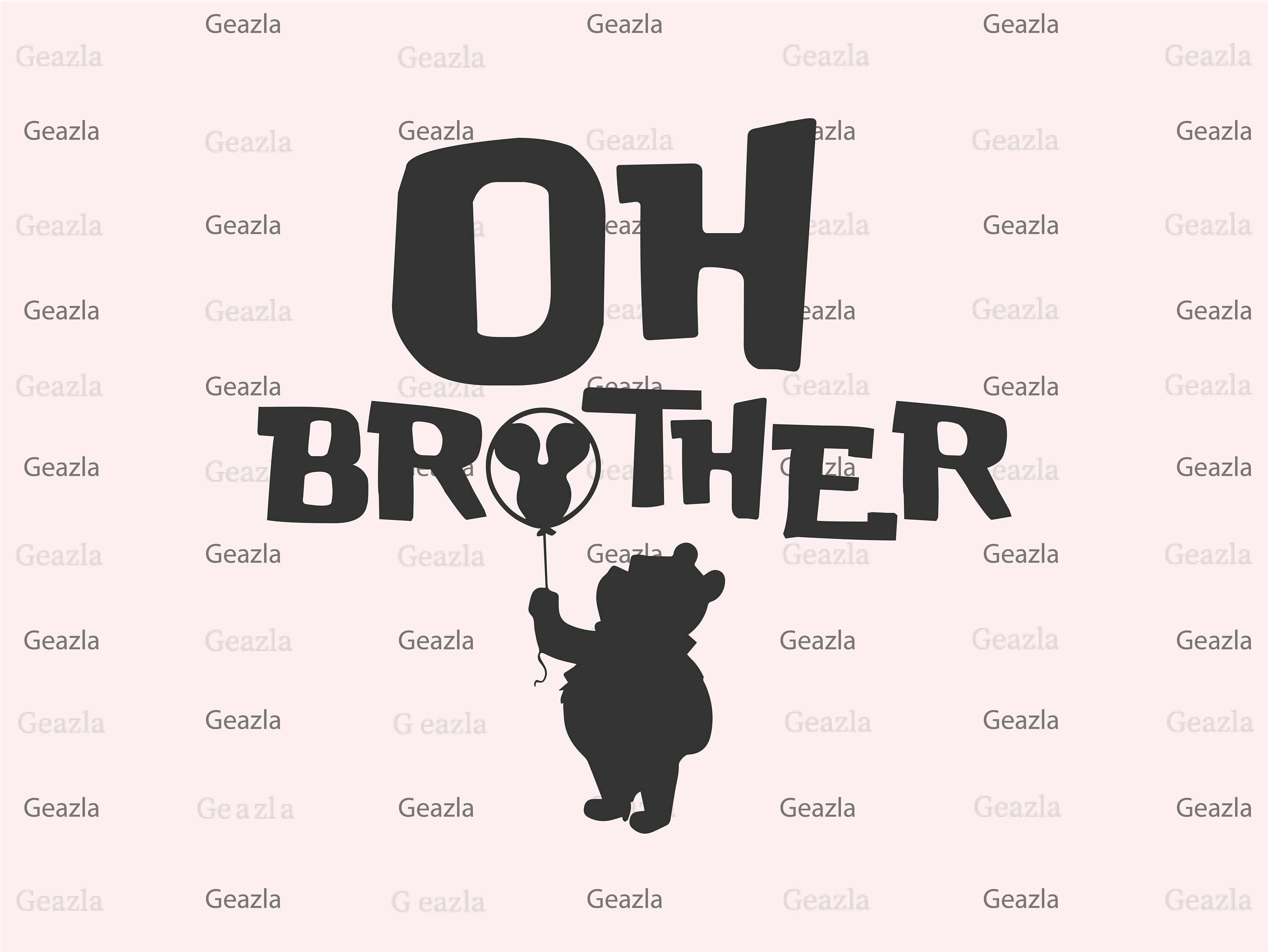Oh Brother Svg Winnie the Pooh Svg Mouse Ballon Svg Pooh - Etsy