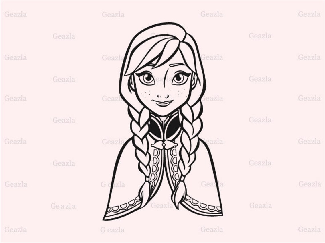 Anna Svg Cartoon Svg Cartoon Tshirt Cut File Cricut Svg - Etsy