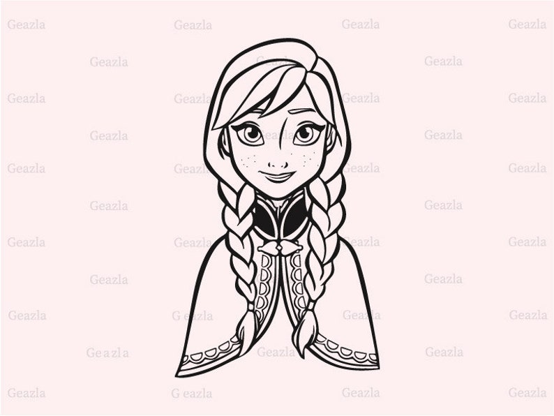 Anna Svg Cartoon Svg Cartoon Tshirt Cut File Cricut Svg - Etsy