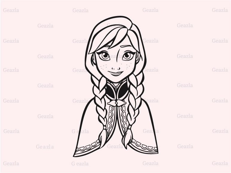 Anna Svg Cartoon Svg Cartoon Tshirt Cut File Cricut Svg - Etsy