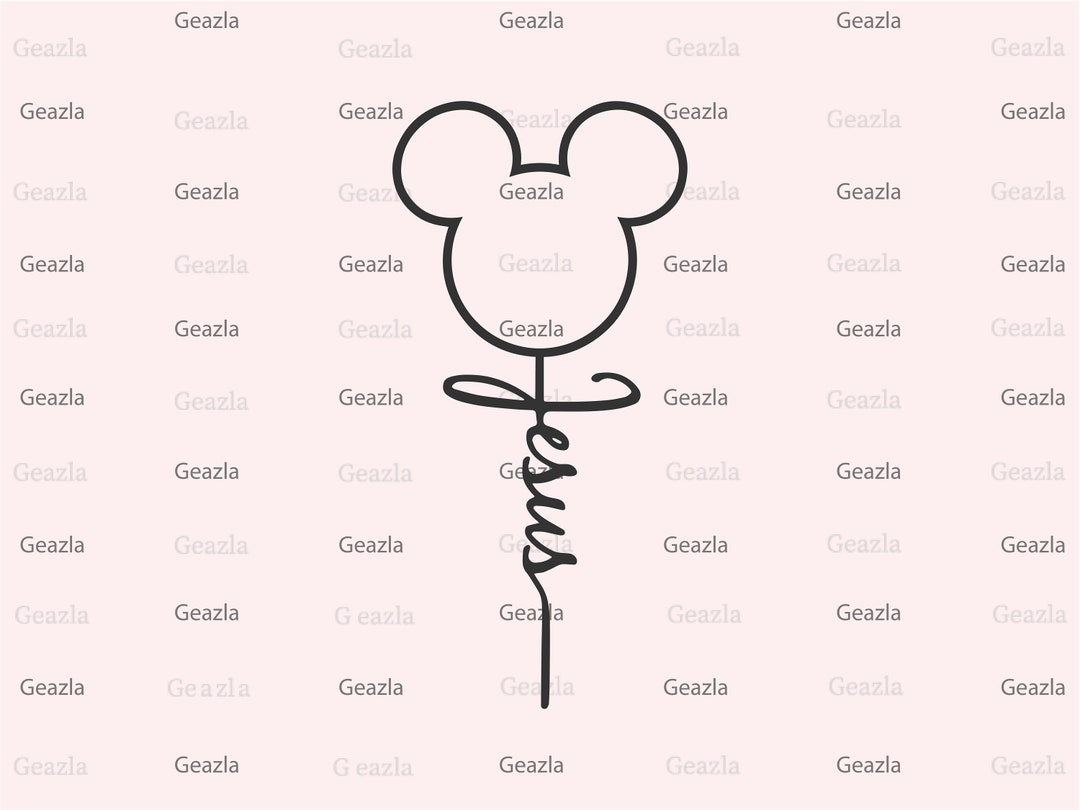 Jesus Svg, Mouse Head Jesus Svg, Mouse Ears Jesus Svg, Jesus Cross Svg ...