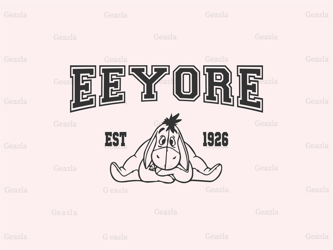Eeyore Svg Eeyore Clipart Digital Svg Kid Tshirt Designs - Etsy