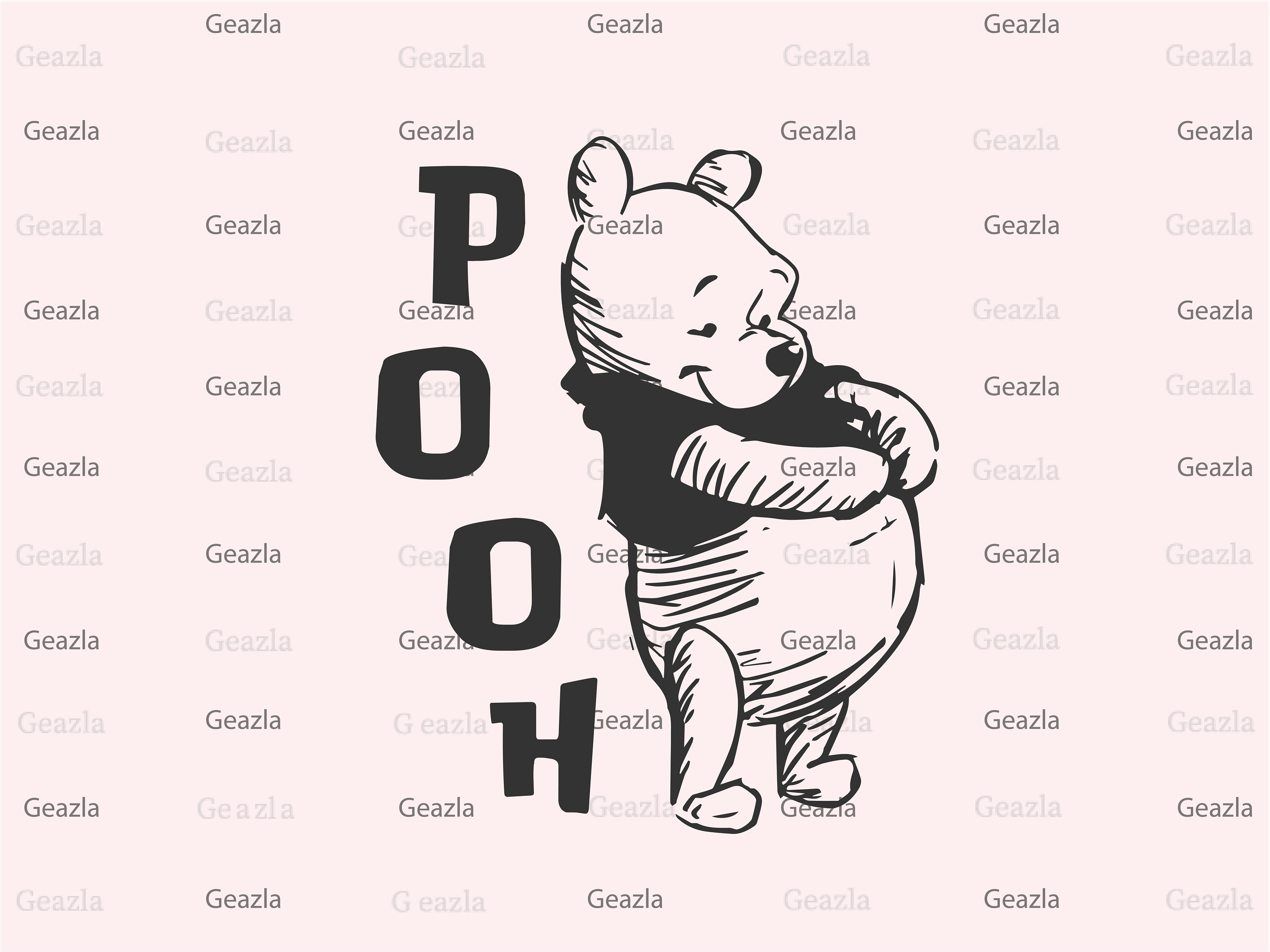 Winnie the Pooh Svg Pooh Sketch Svg Tshirt Design Svg Cute - Etsy