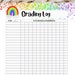 Editable Grading Sheet Homeschool Attendance Record Homeschool Grading ...