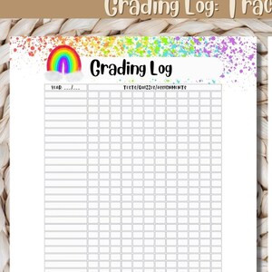 Editable Grading Sheet Homeschool Attendance Record Homeschool Grading ...