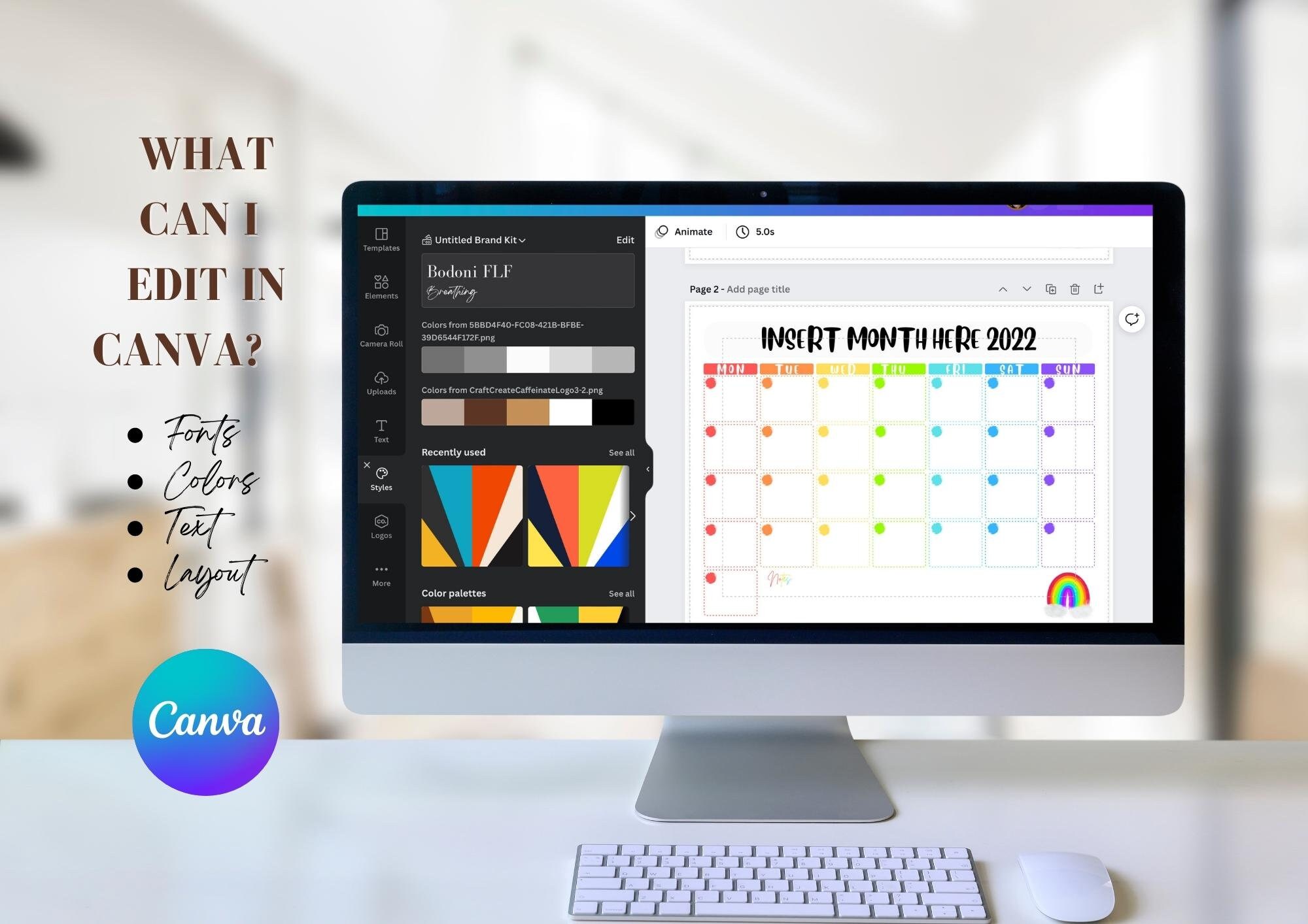 Editable Teacher Rainbow Planner Printable Homeschool Planner Schedule ...