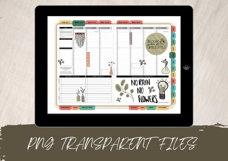 Floral Goodnotes Sticker Sheet for Digital Planning Digital - Etsy