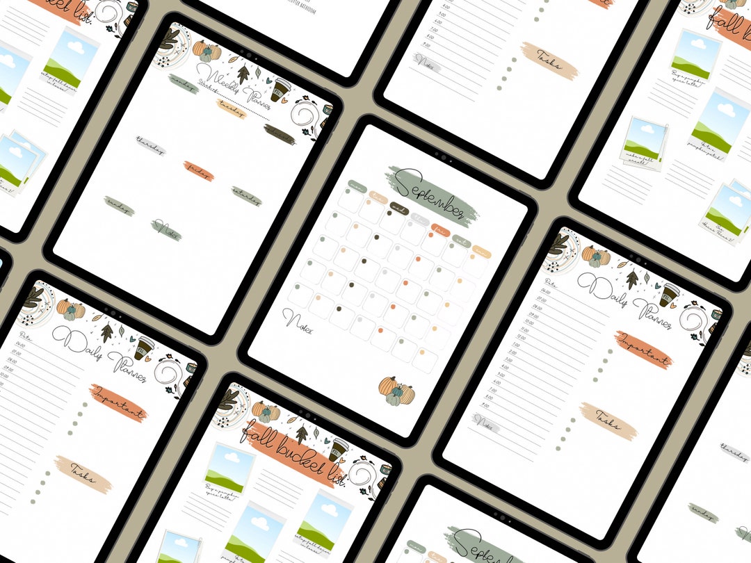 Editable Fall Planner Printable Undated Fall Happy Planner Classic ...