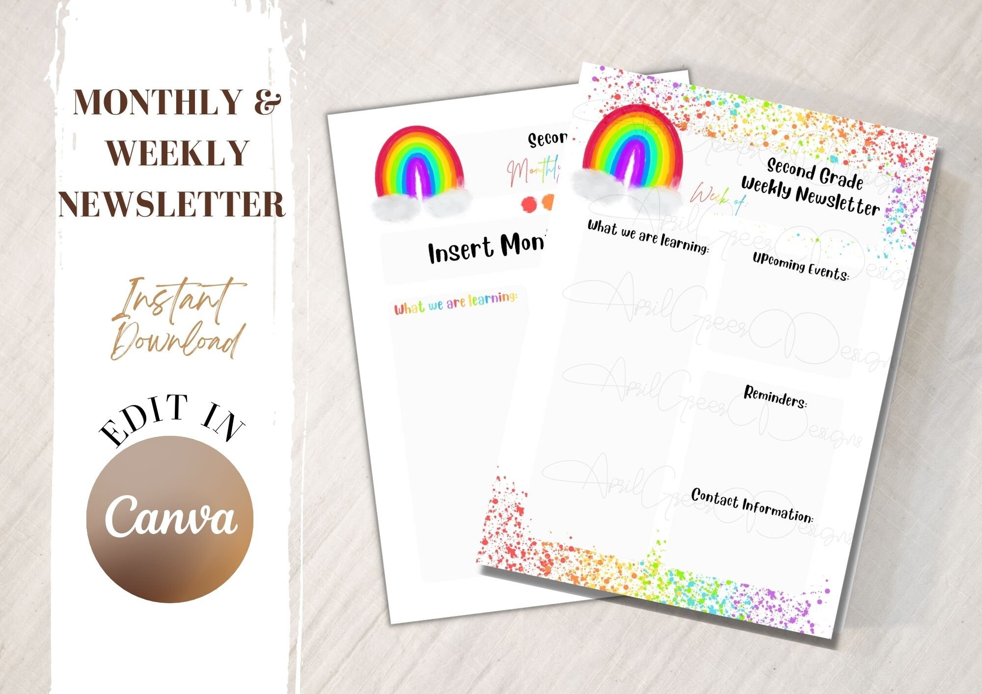Weekly Teacher Newsletter Canva Template Classroom Weekly Newsletter ...