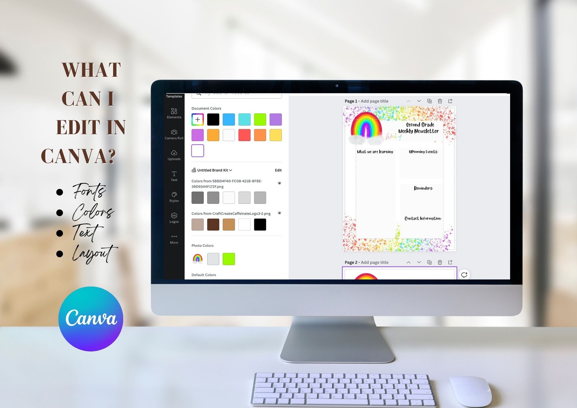 Weekly Teacher Newsletter Canva Template Classroom Weekly Newsletter ...