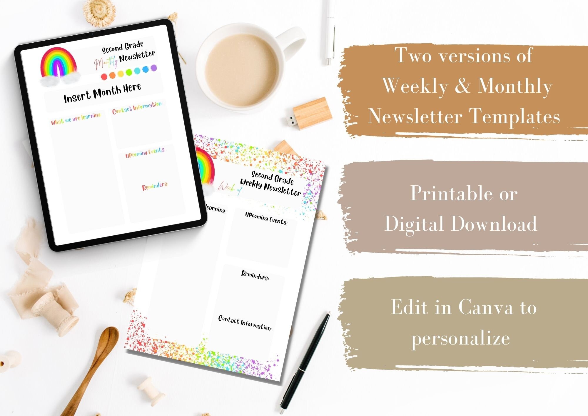 Weekly Teacher Newsletter Canva Template Classroom Weekly Newsletter ...