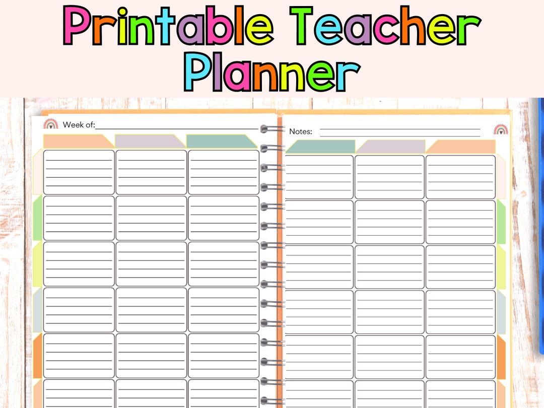 Teacher Planner 2022-2023, Lesson Planner Printable, Academic Planner ...