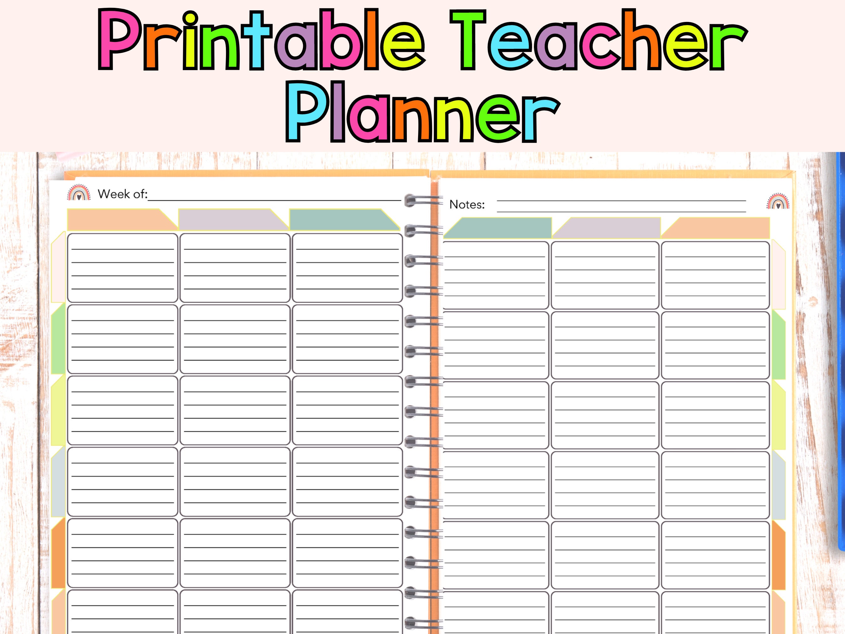 Teacher Planner 2022-2023 Lesson Planner Printable Academic - Etsy