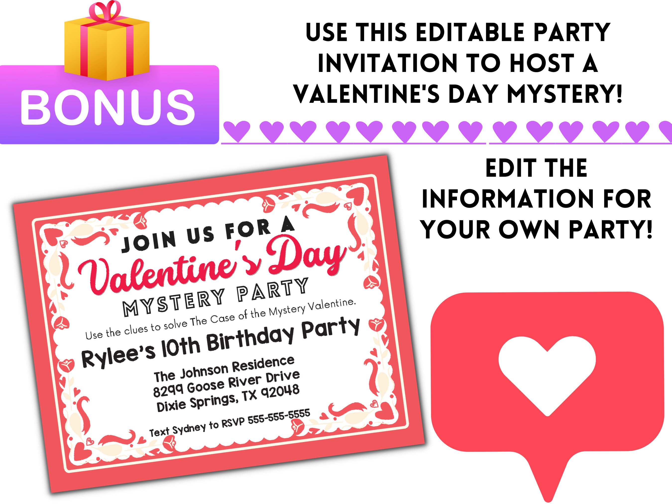Valentines Day Activities Valentines Day Games Mystery Game Valentines ...