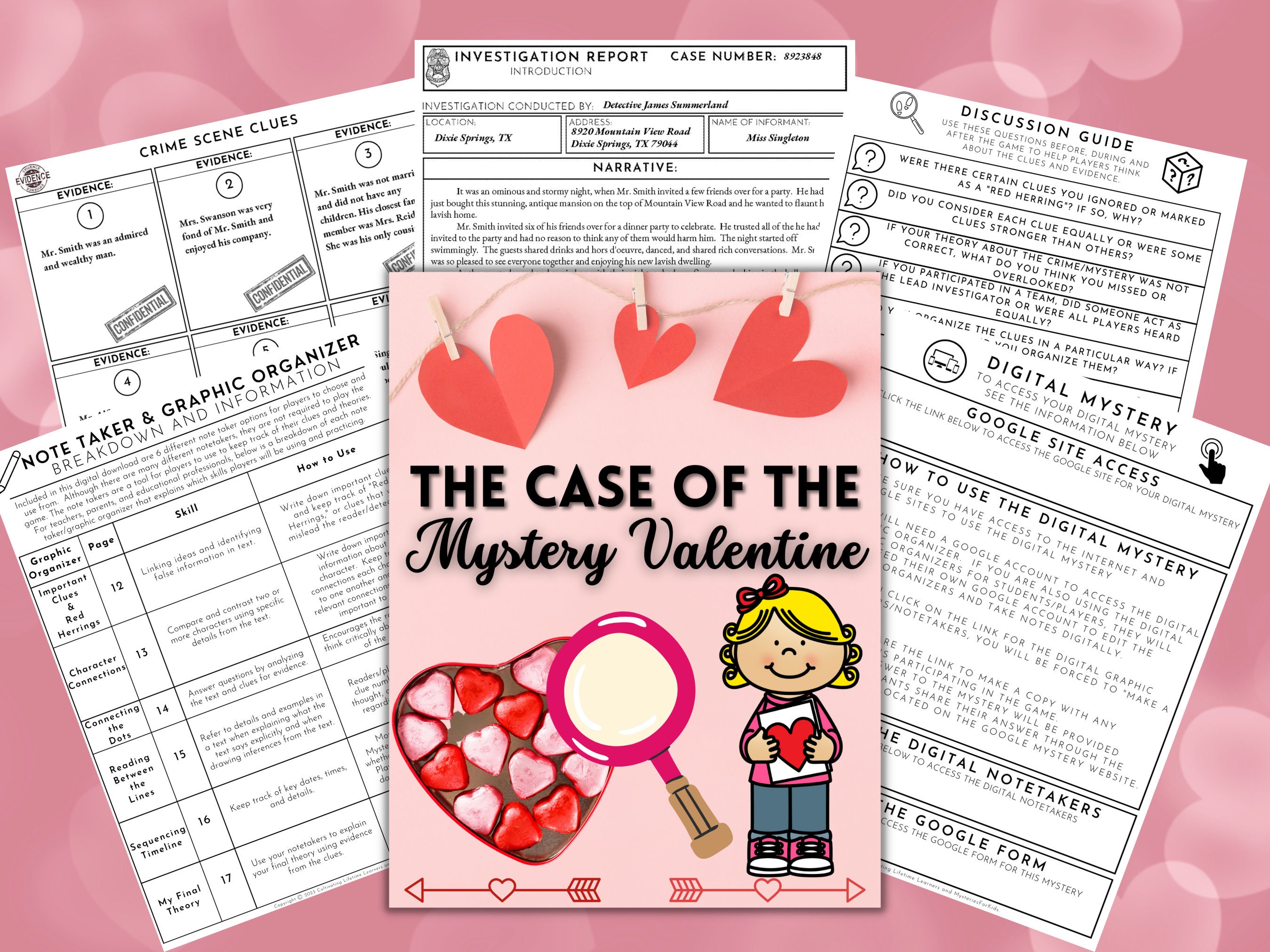 Valentines Day Activities Valentines Day Games Mystery Game Valentines ...