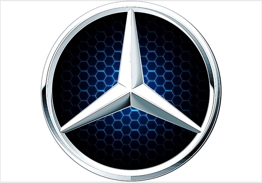 Mercedes-benz Edible Wafer Cake Topper 7.5 Inch/ 19cm - Etsy