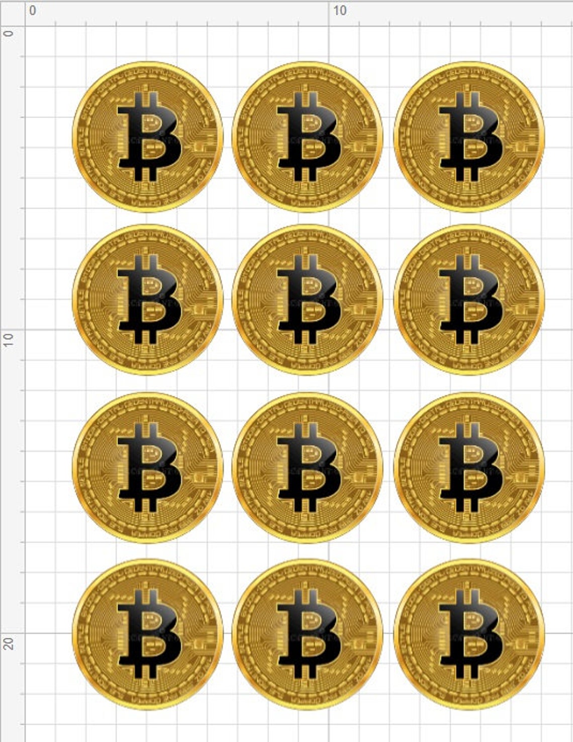 Bitcoin Edible Wafer Cake Cupcake Topper - Etsy
