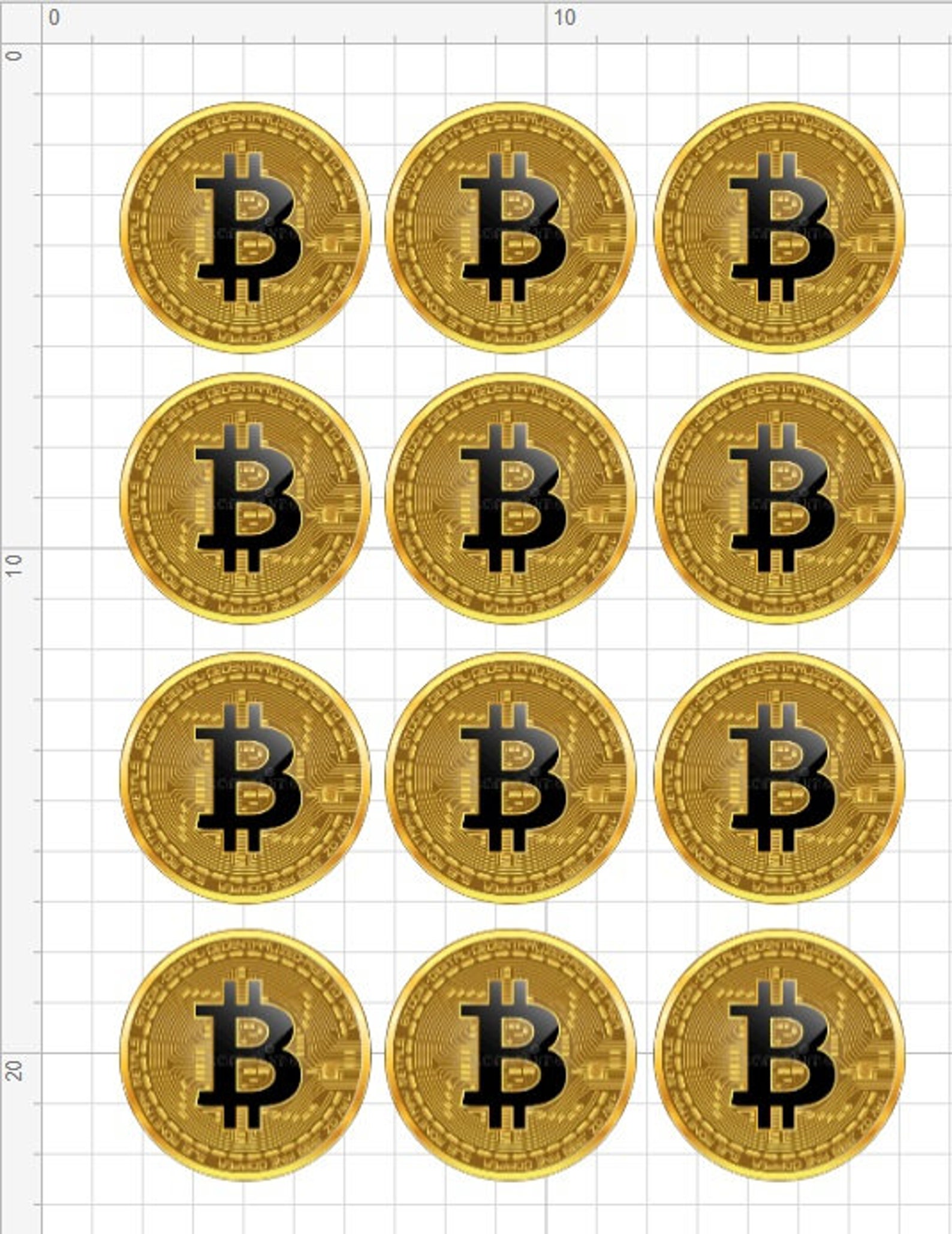 Bitcoin Edible Wafer Cake Cupcake Topper - Etsy