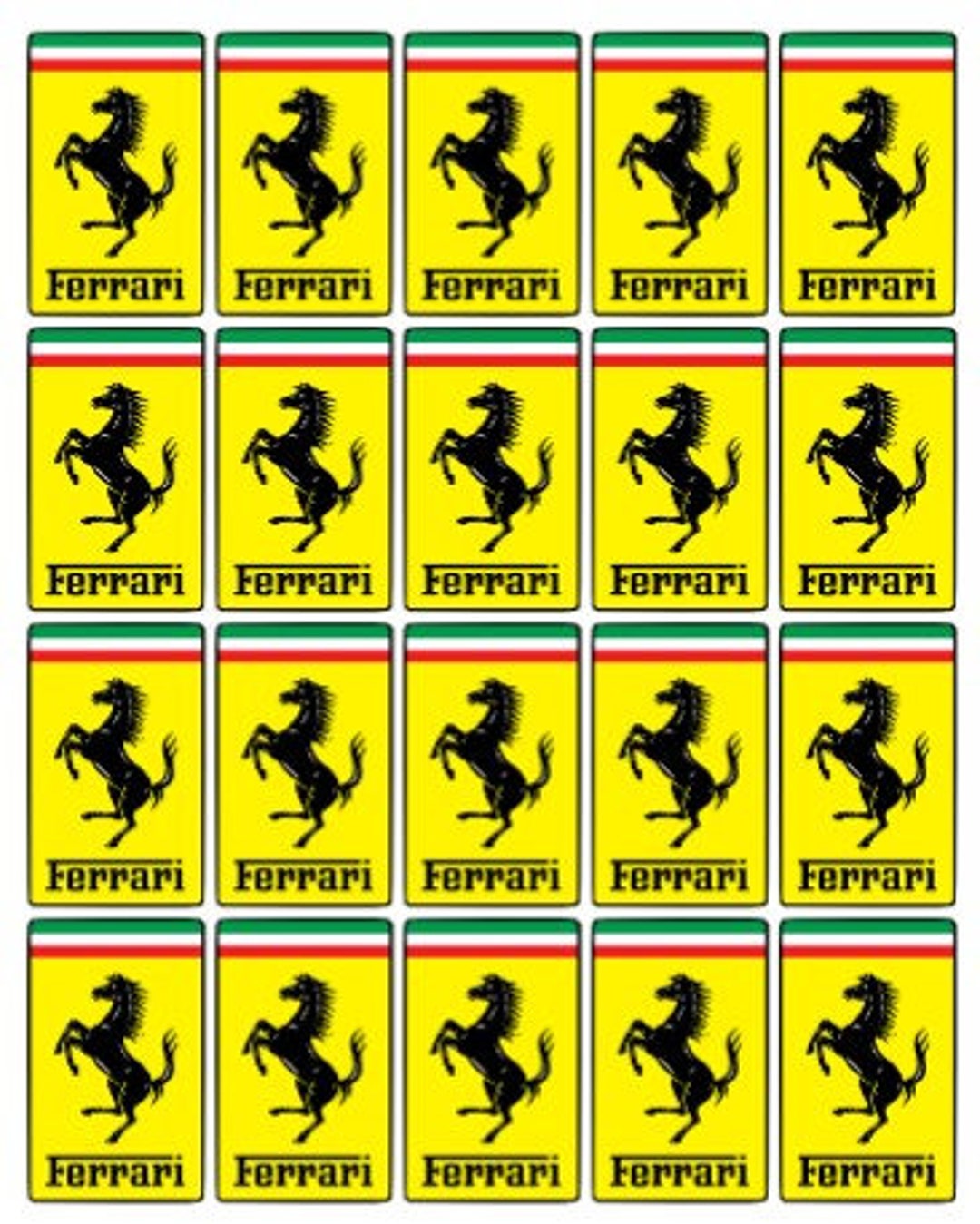 Wafer Paper Cake/ Cupcake Topper Ferrari Logo Scuderia Logo - Etsy