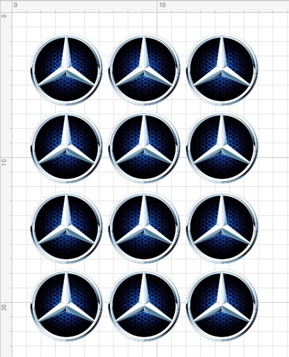 Mercedes-benz Edible Wafer Cake Cupcake Topper Pre-cut | Etsy