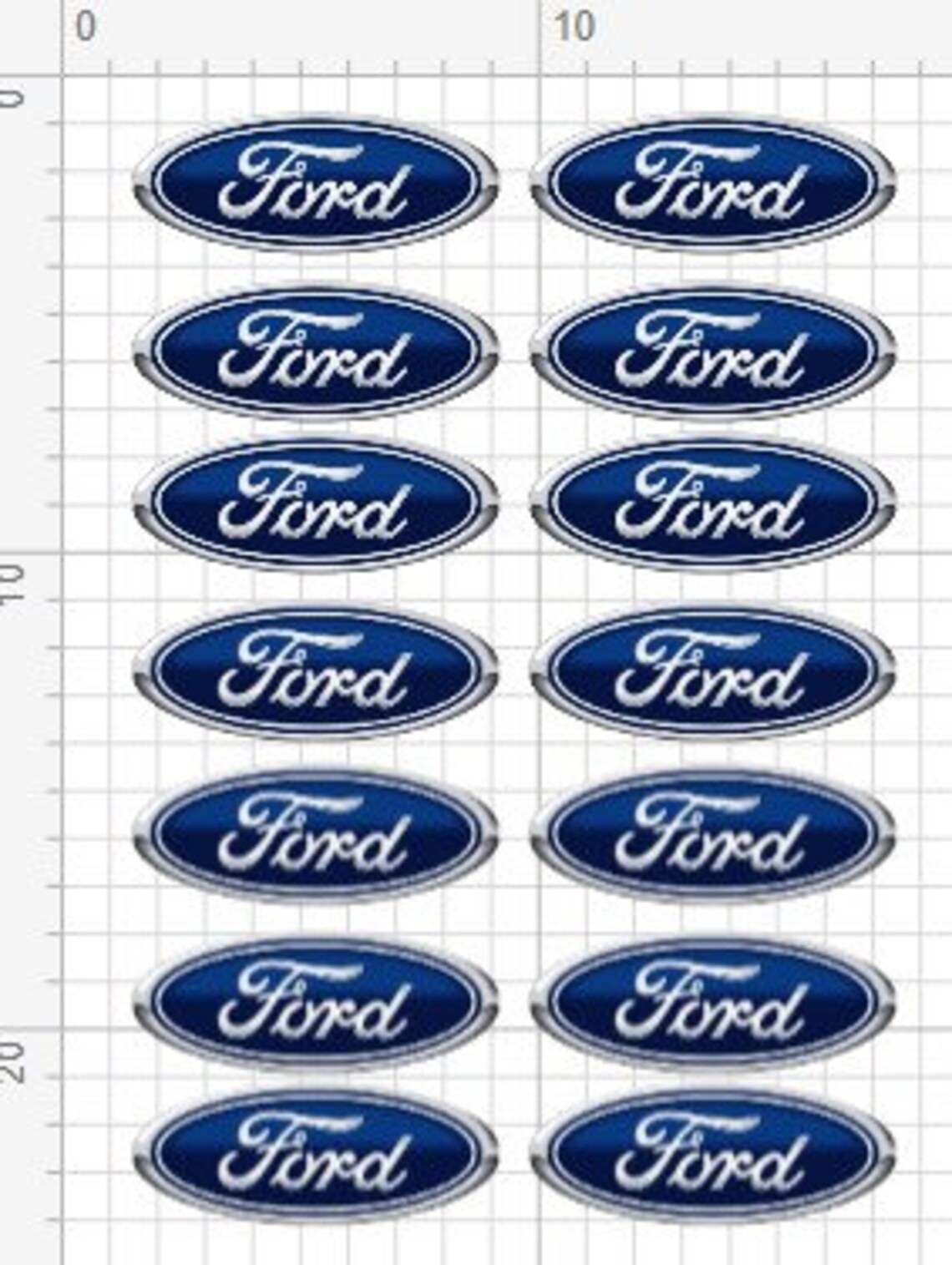 Ford Logo Edible Wafer Cupcake, Cake Topper Precut - Etsy